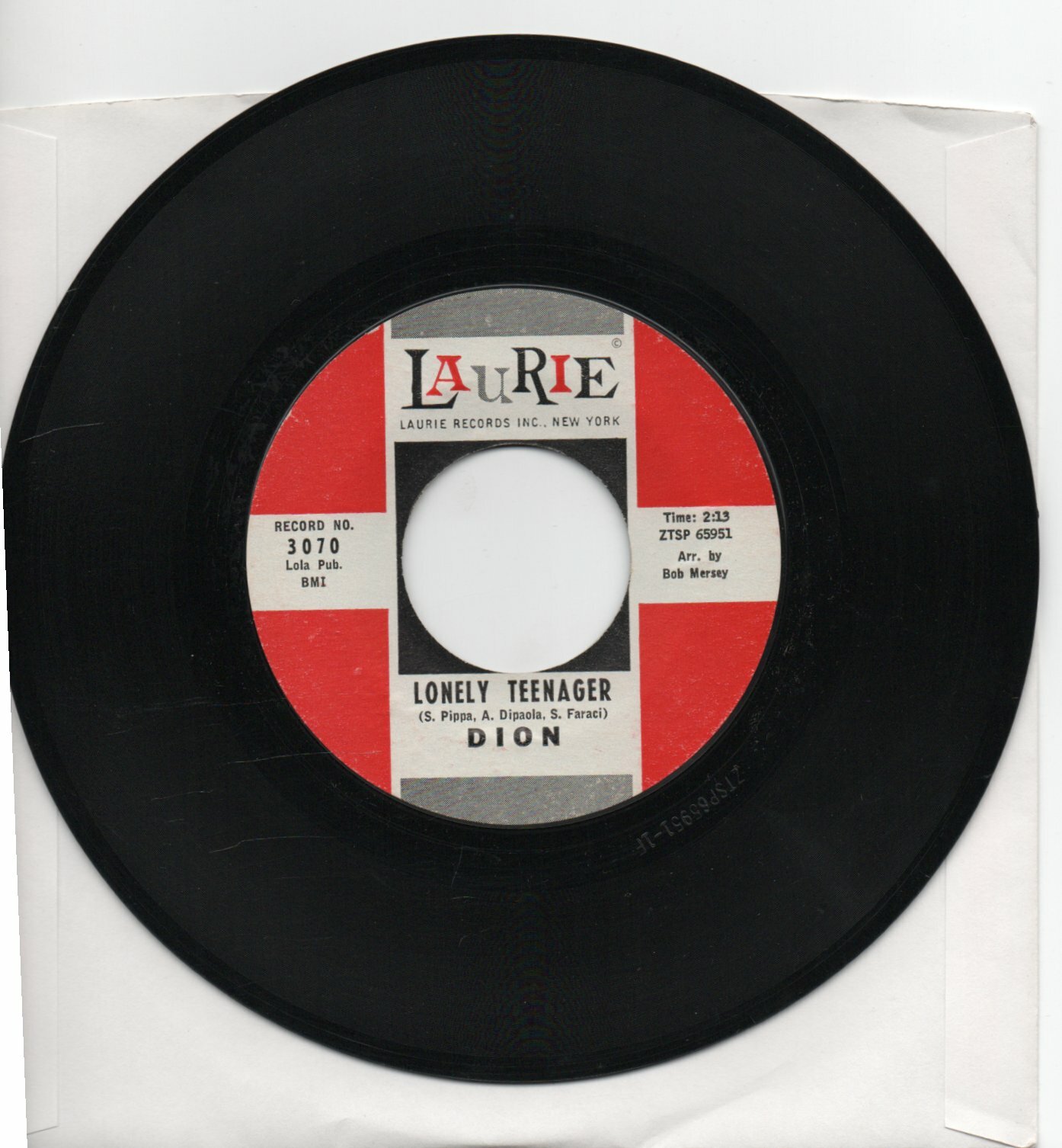 Dion Lonely Teenager / Little Miss Blue on Laurie Original 45 | eBay