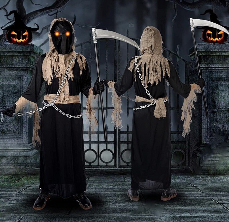 Faceless Grim Reaper Costume Buy Joker Halloween Light Up Faceless