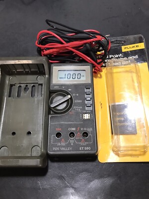 FOX VALLEY ET-590 Multimeter Used W/Fluke Probe Set | eBay