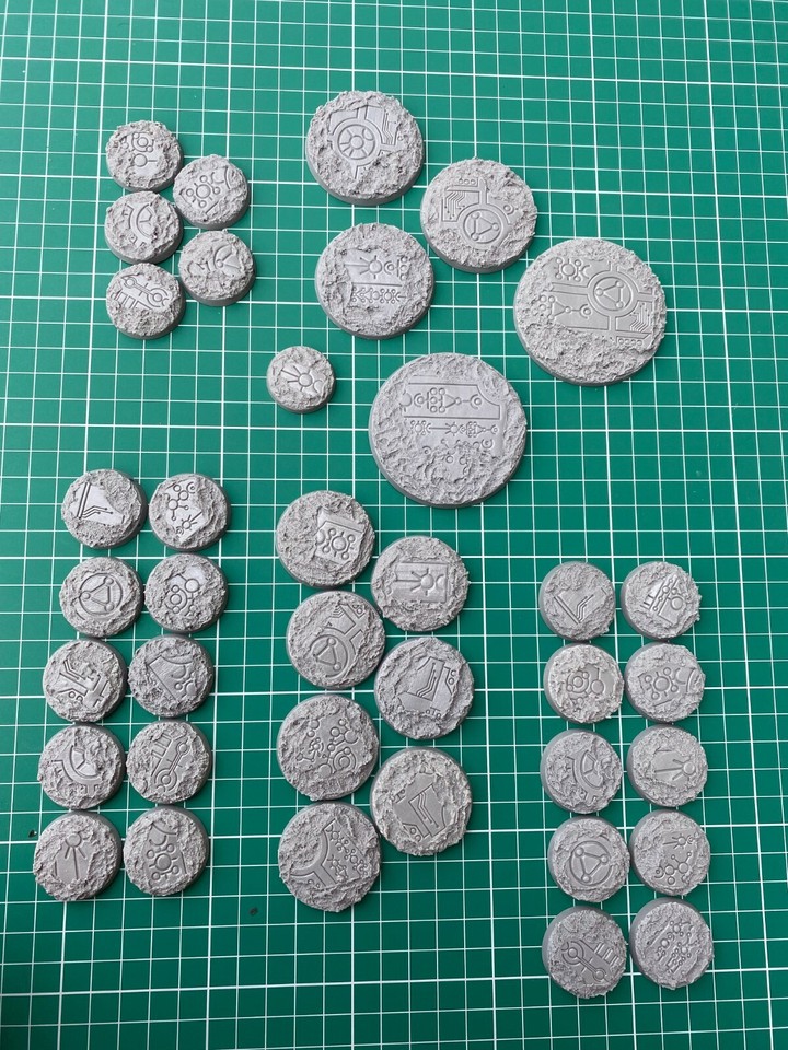 Custom Necron Bases - Painted and Unpainted - Warhammer 40,000/ 40k ...