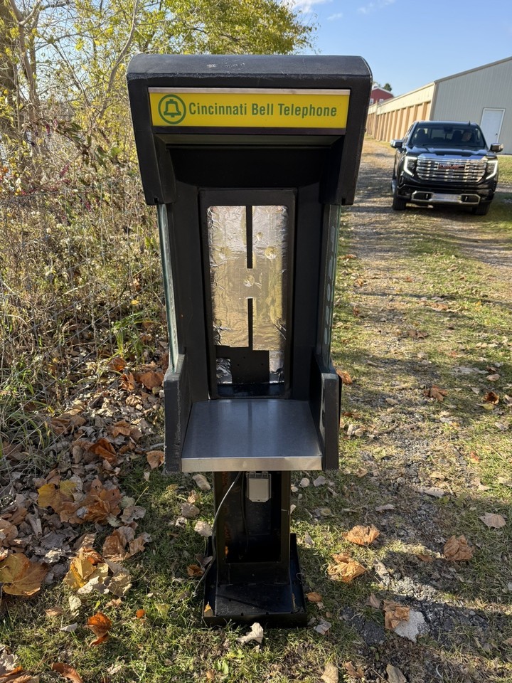 Cincinnati Bell Double Payphone Booth Shroud Enclosure Porcelain Fortec ...