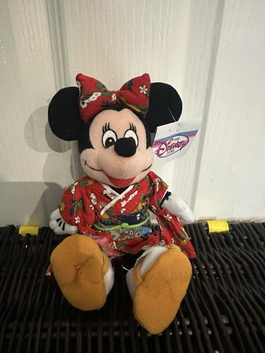 Disney Store Minnie Mouse Plush Soft Toy Collectable Japanese Kimono 8 ...