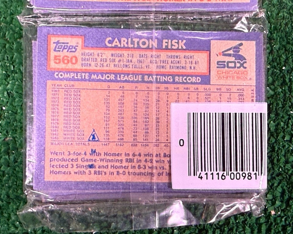 LOT OF (3) 1984 TOPPS BASEBALL UNOPENED CELLO RACK PACKS. STARS SHOW ...