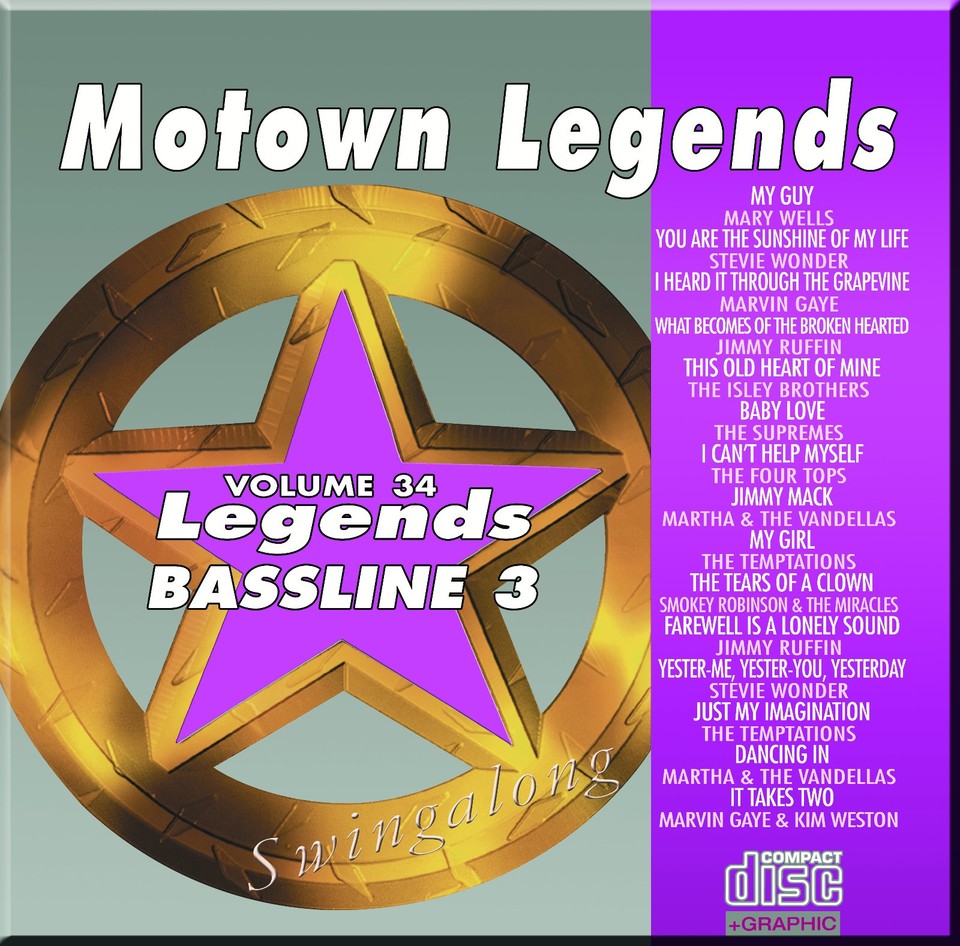 Motown Legends Series Bassline vol-34 CD+G Karaoke R&B Stevie Wonder ...