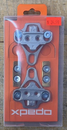 Xpedo XPR Adapter and Cleat Set for 3-hole mounting to 2-hole SPD style ...