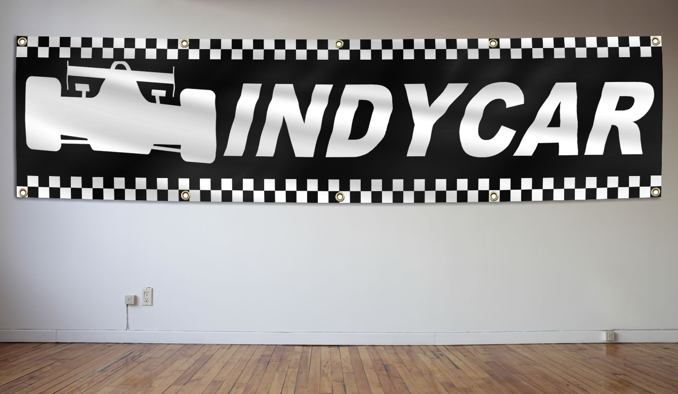 IndyCar Serries Flag Banner 2X8 Ft American Open Wheel Car Racing Fans ...