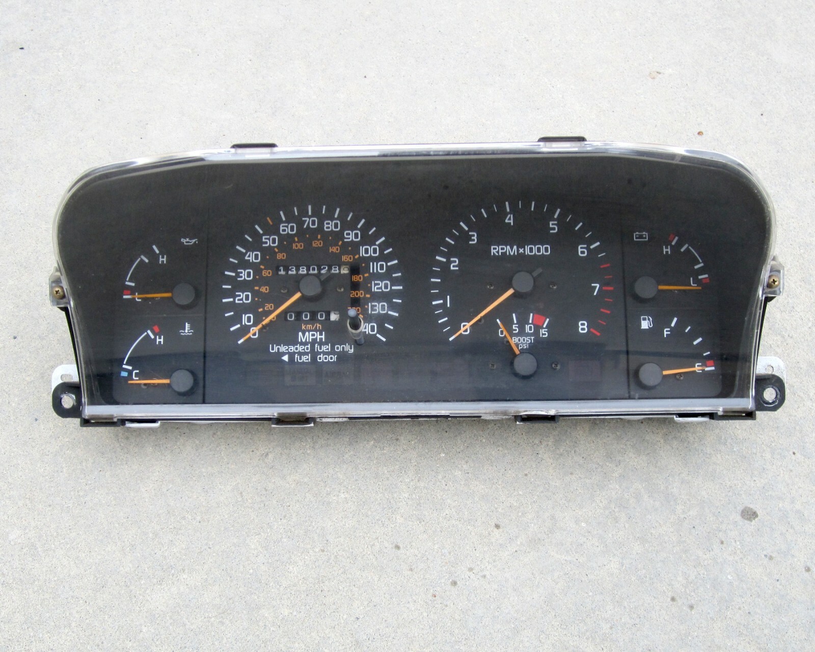 INSTRUMENT CLUSTER, 138,028 miles, Speedometer works, 1991 Mercury ...