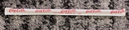 COKE SODA STRAWS Vintage Set of 2 Paper Coca-Cola Wrapped Drink Straw ...