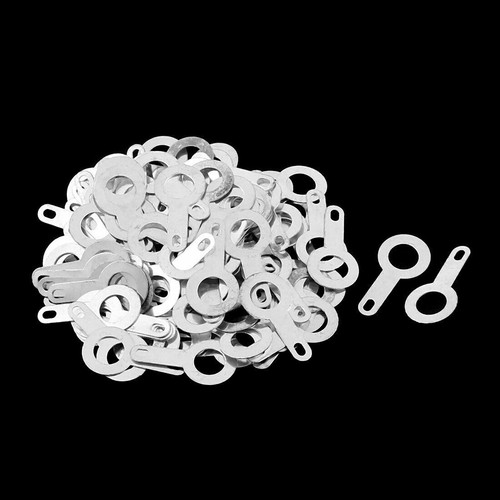 M5.2 Lug Plate Solder Ring Terminal Connector Crimp Silver Tone 100pcs ...