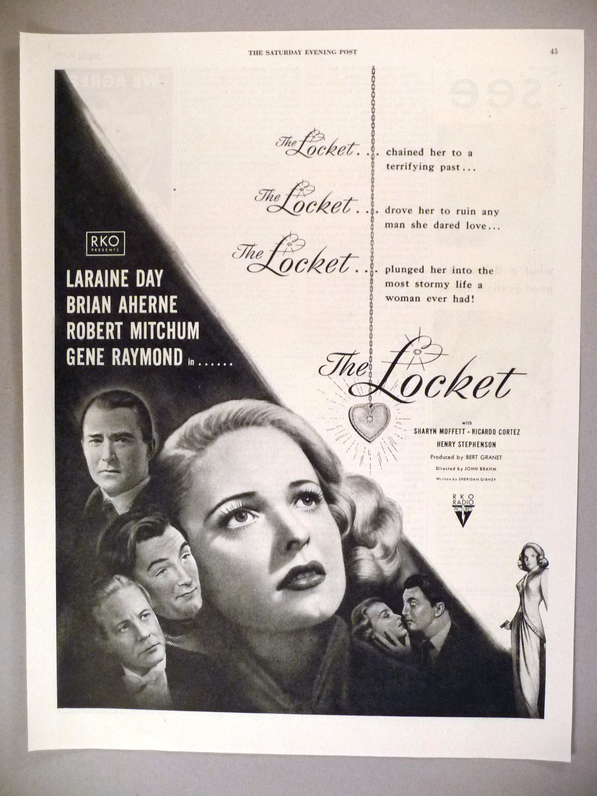 "The Locket" Movie Release PRINT AD -1947 ~~ Laraine Day, Robert ...