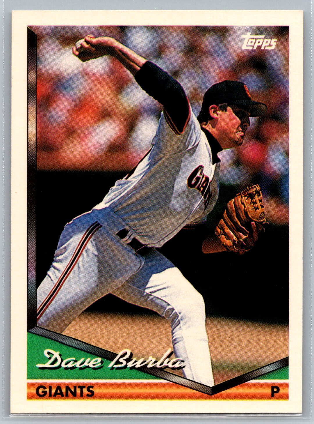 Dave Burba 1994 Topps BASEBALL #433 San Francisco Giants | eBay