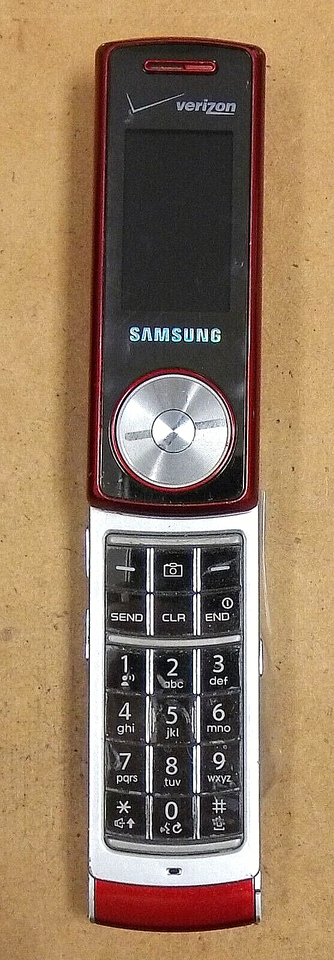 Samsung Juke SCH-U470 - Red & Silver ( Verizon ) Rare MP3 Swivel Phone ...