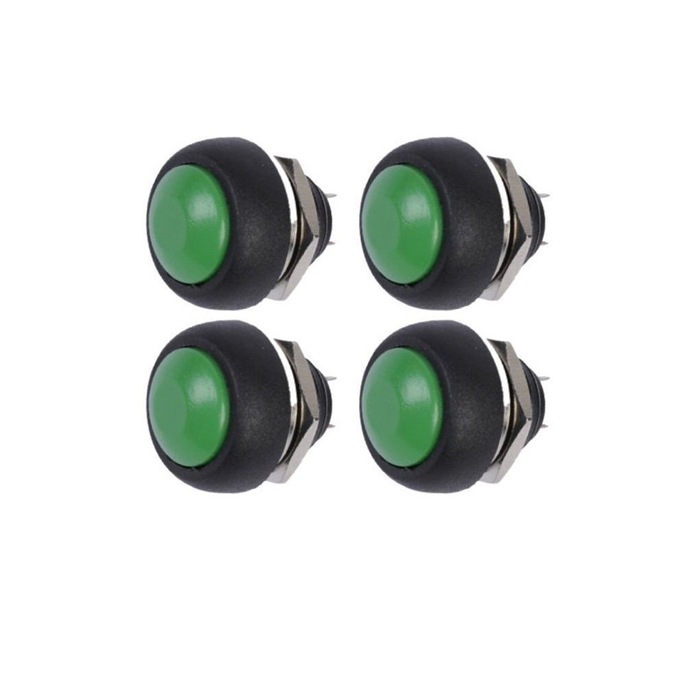 20PCS Green 12mm Waterproof momentary Push button Switch Mini Round ...
