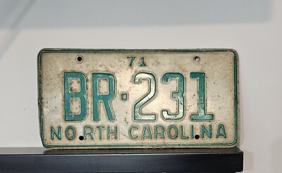 1971 North Carolina License Plate - BR-231 | eBay
