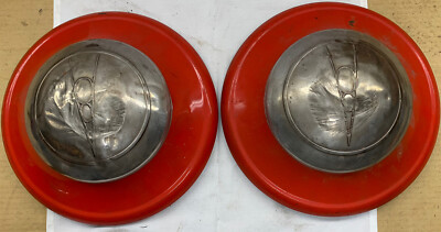 1930s 1940s OEM Ford Deluxe Hubcap 13" Diameter Painted RED Good ...