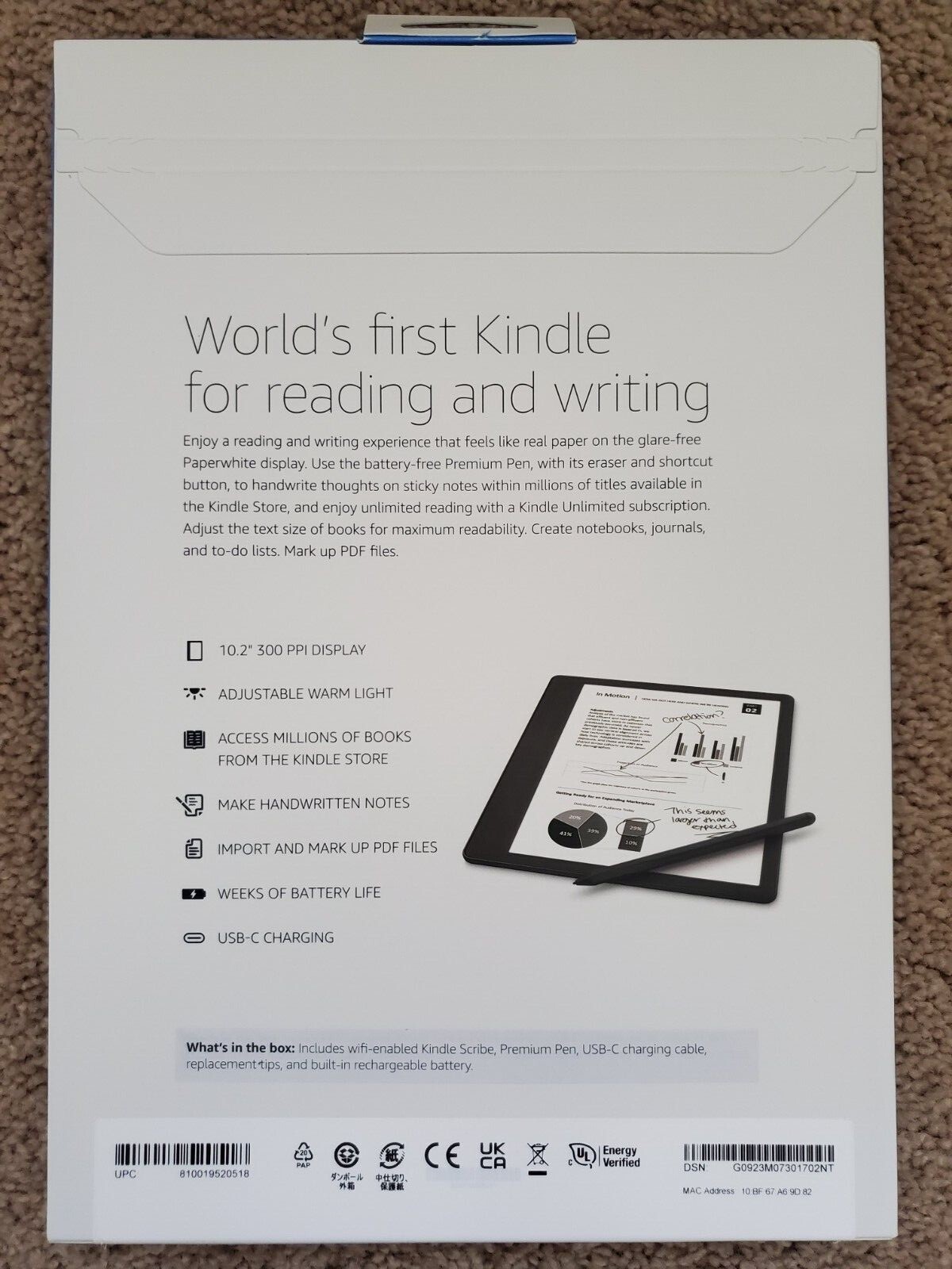 BRAND NEW Amazon Kindle Scribe with Premium Pen and 64GB, 10.2'' e ...