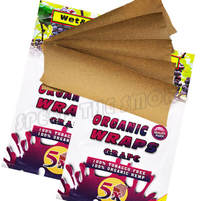 2 Packs GRAPE Flavor Cigar Wraps Cigarette Rolling Papers King Size ...