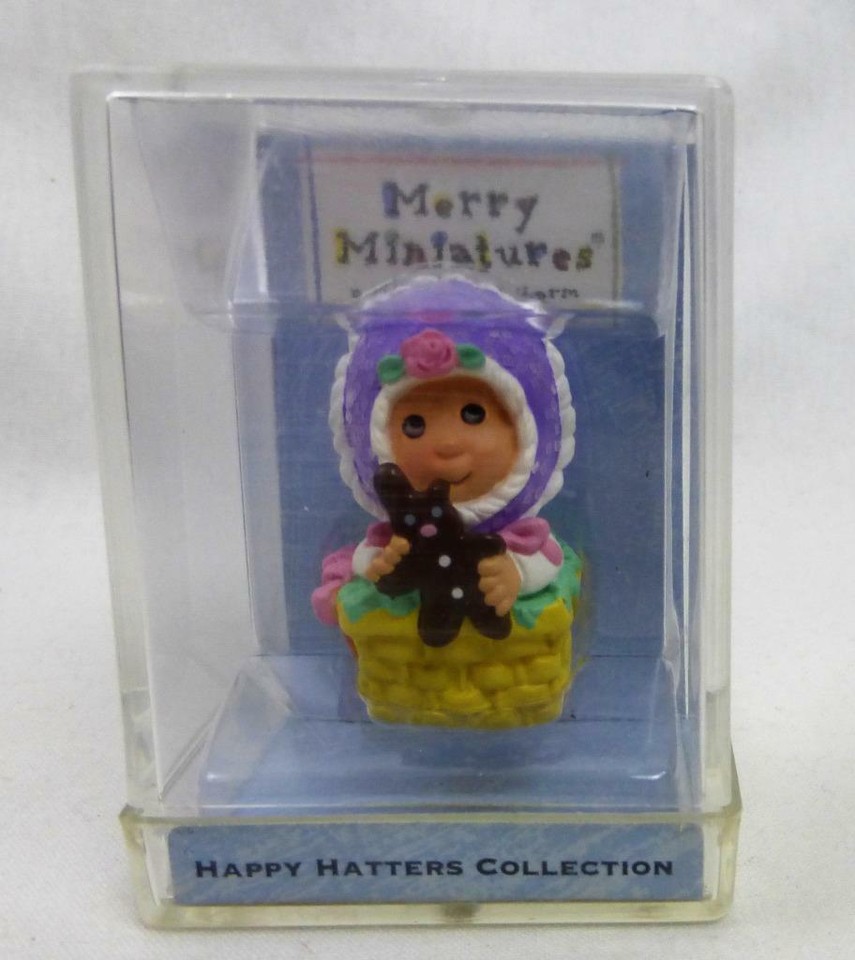 Hallmark Merry Miniatures Bonnie Bonnet Easter Basket 4th Happy Hatters ...