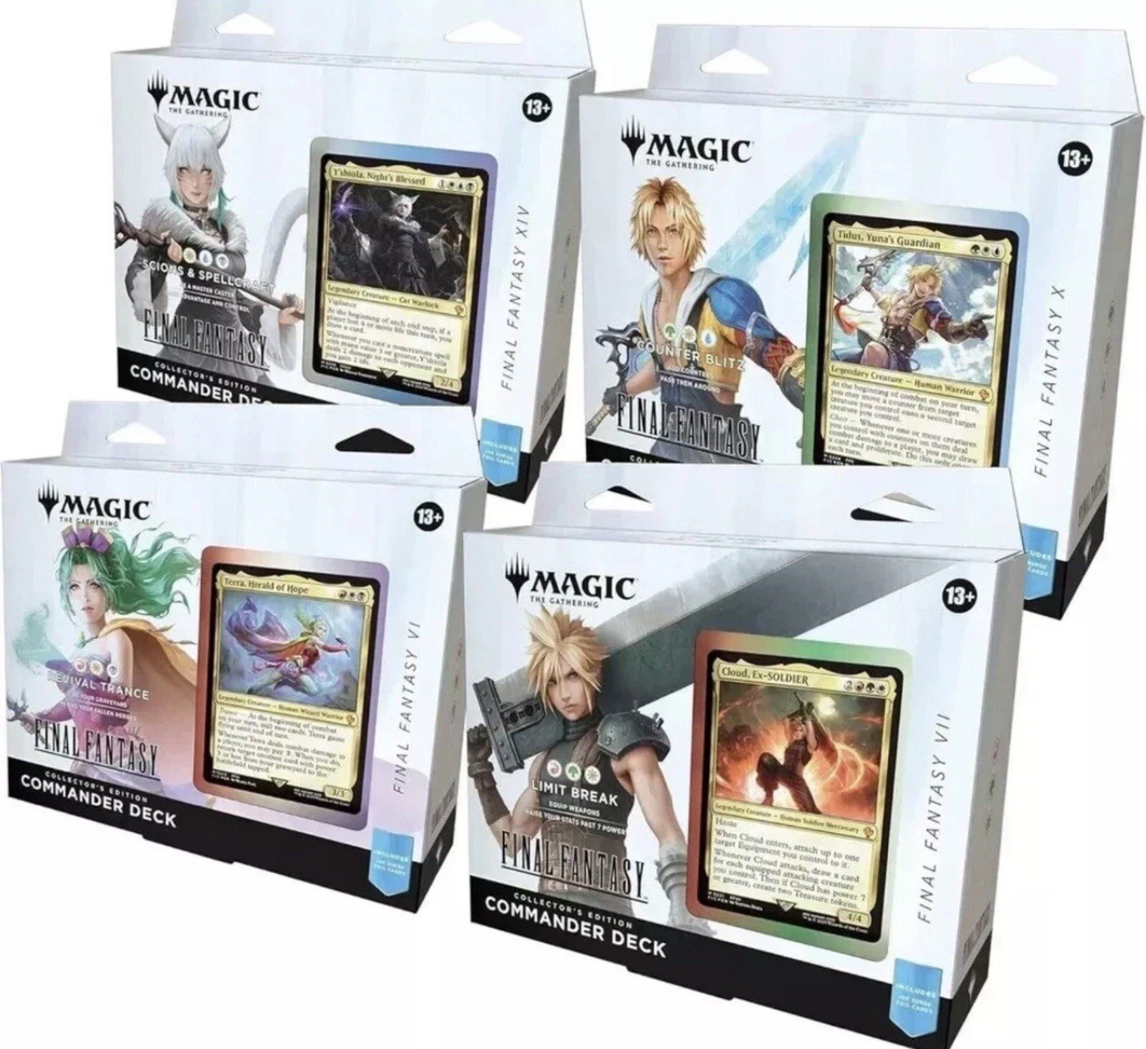 Magic Gathering Final Fantasy Collector Commander Deck Bundle PRESALE 6 ...