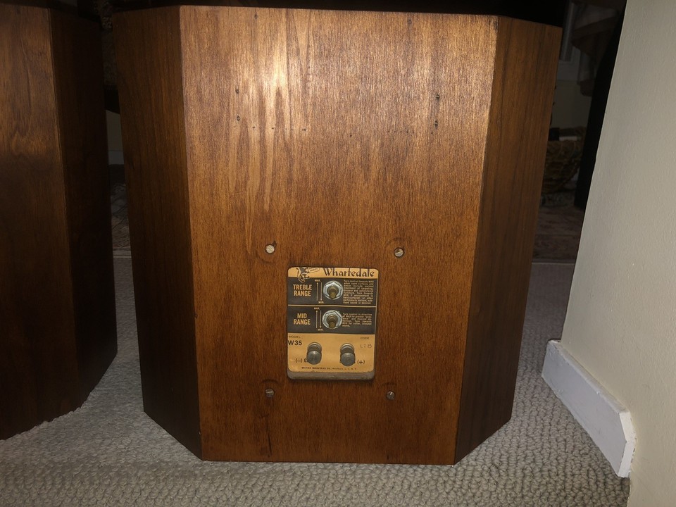 Wharfedale W35 Speakers Vintage Pair British HiFi Bookshelf Wood ...