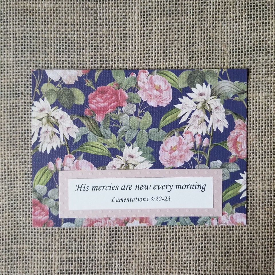 Scripture Card Encouragement Floral Blank Note Greeting Card | eBay