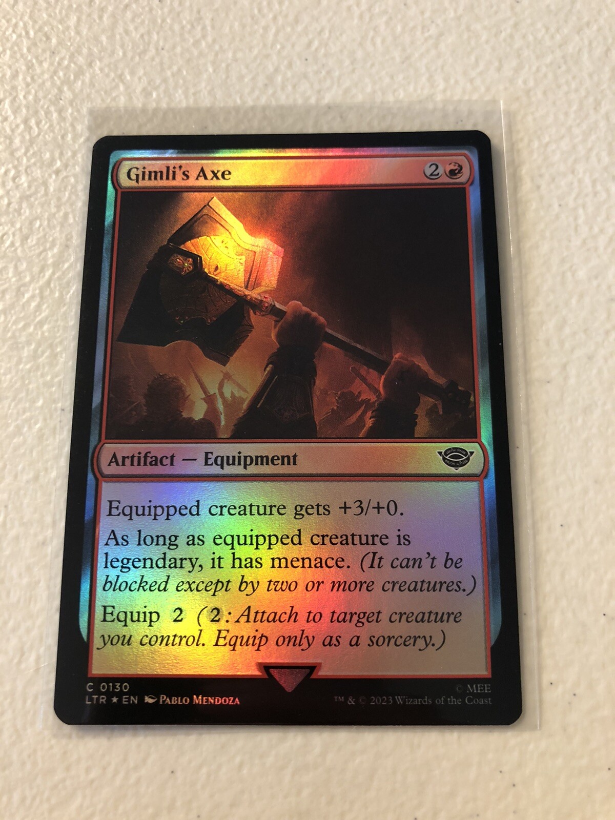 Gimli’s Axe Foil Lord Of The Rings LTR MTG Magic The Gathering Pack ...