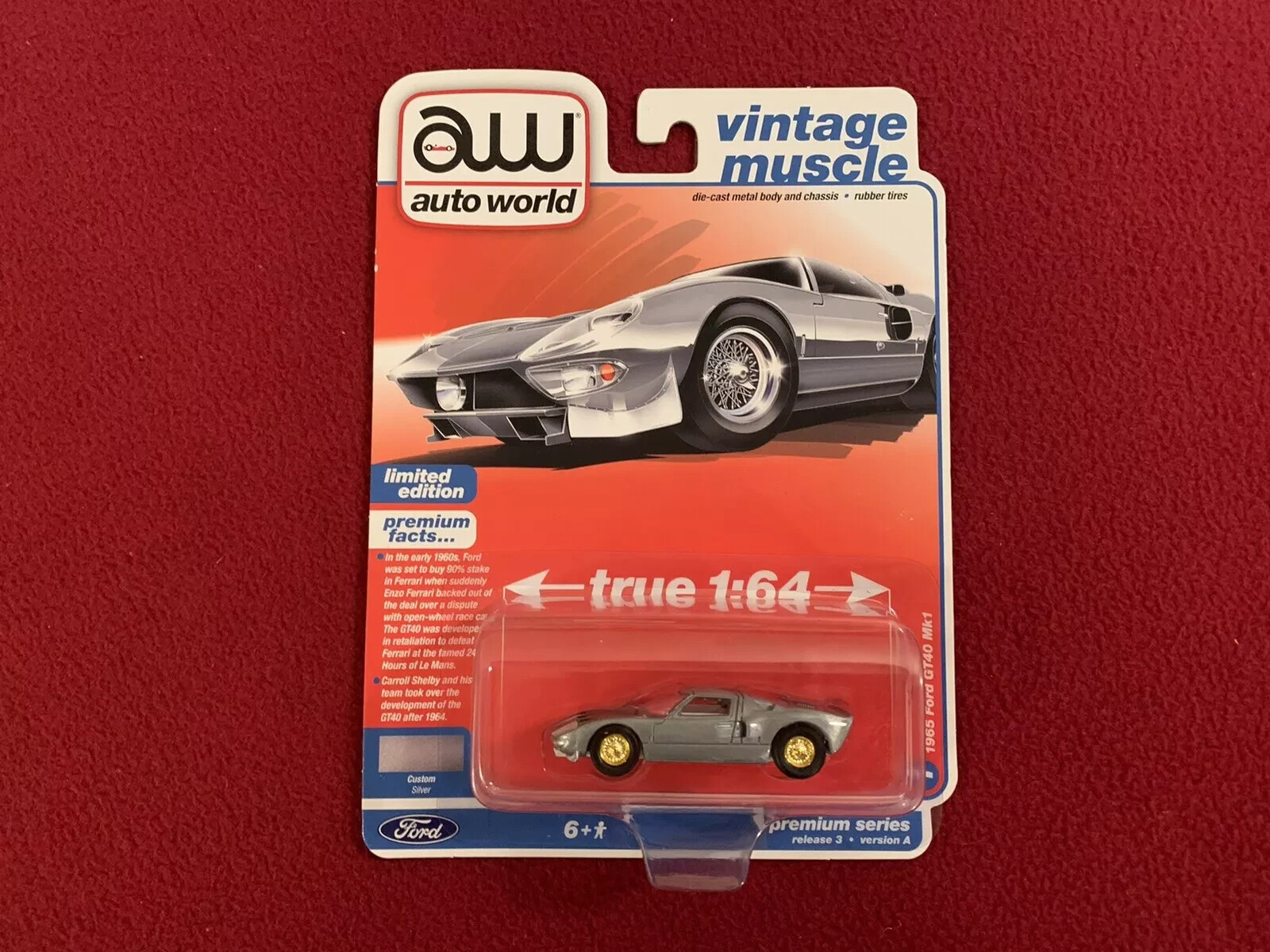 Auto World Ultra RAW 1965 Ford GT40 Mk1 CHASE 1 of 10 NEW | eBay