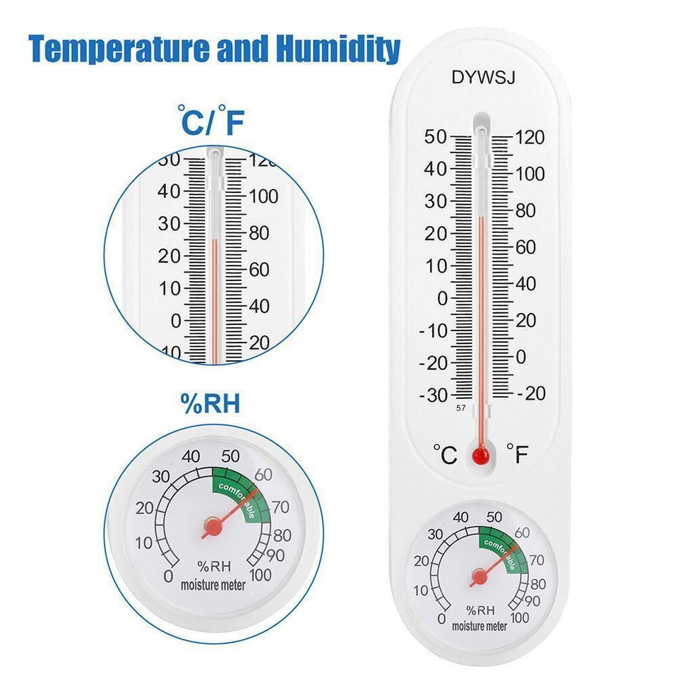3PCS Outdoor Thermometer Hygrometer Wall Hygrometer for Garden ...