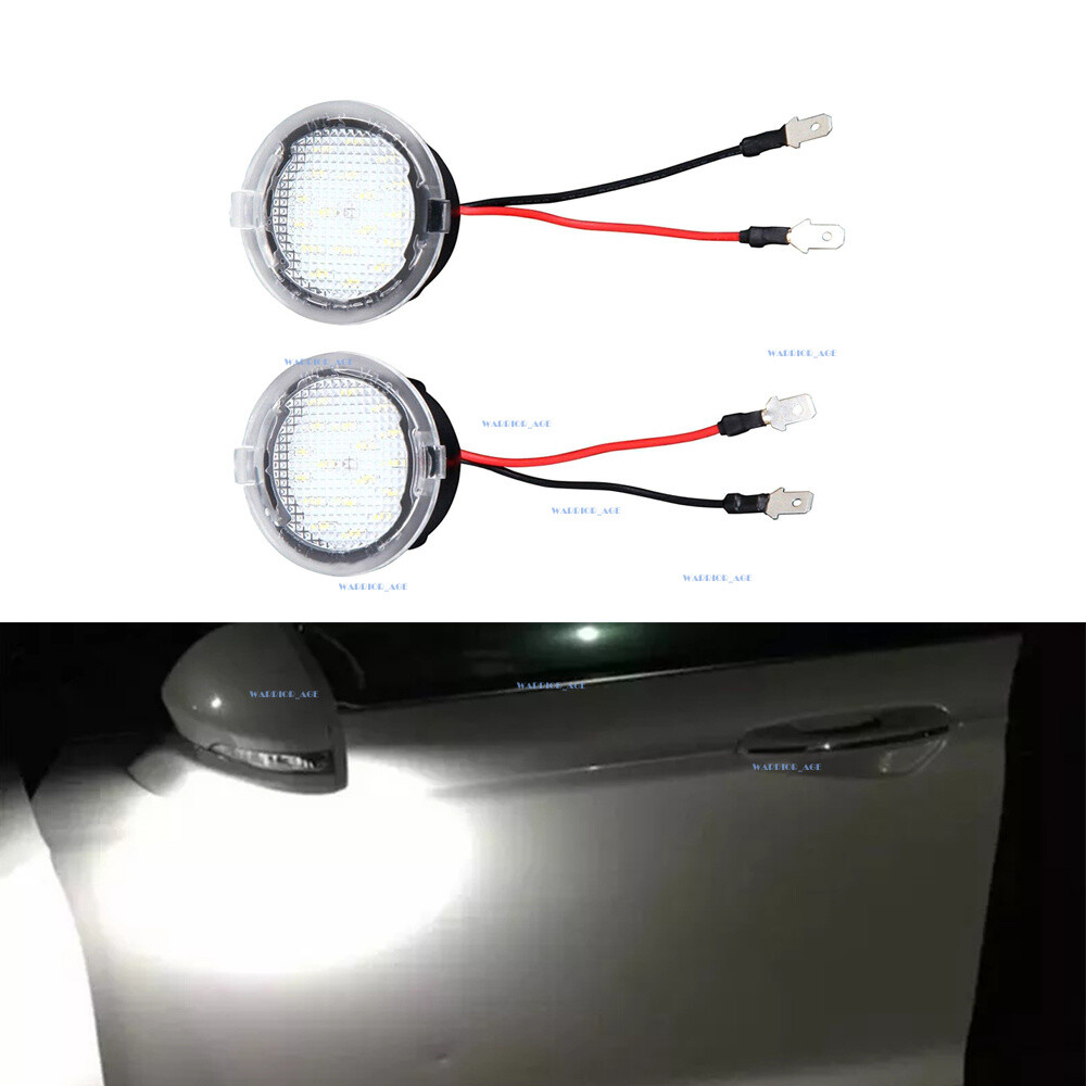 Pair LED Rear View Mirror Puddle Light Fit For Ford Fusion F-150 Edge ...