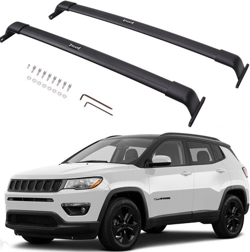 2Pcs Black for Jeep Compass 2017-2025 Roof Rack Cross Bars Luggage ...