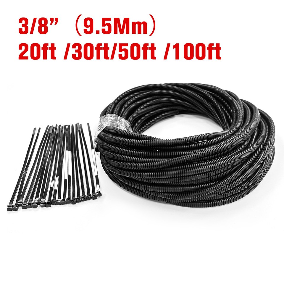 Split Conduit Wire Loom Tubing Wrap Protector Cable Sleeve Flex ...