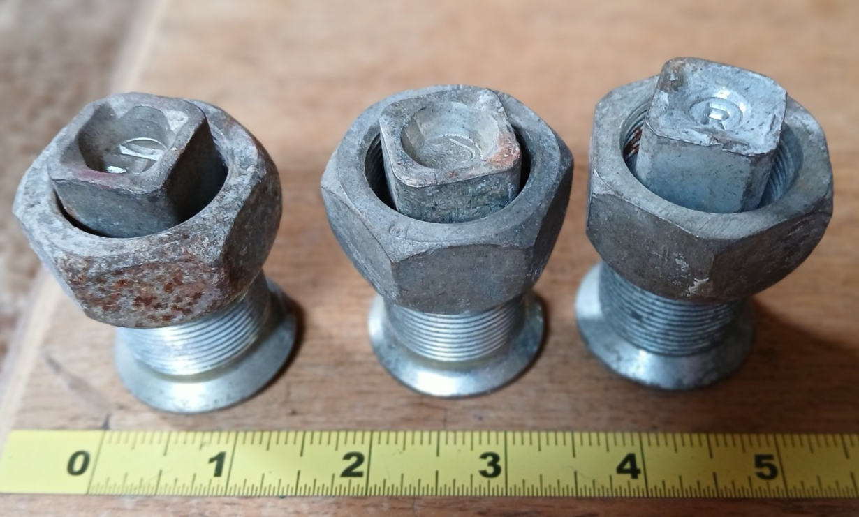Lot of 3 Right Hand Bud Type Nut, Inner & Outer Together - NOS | eBay