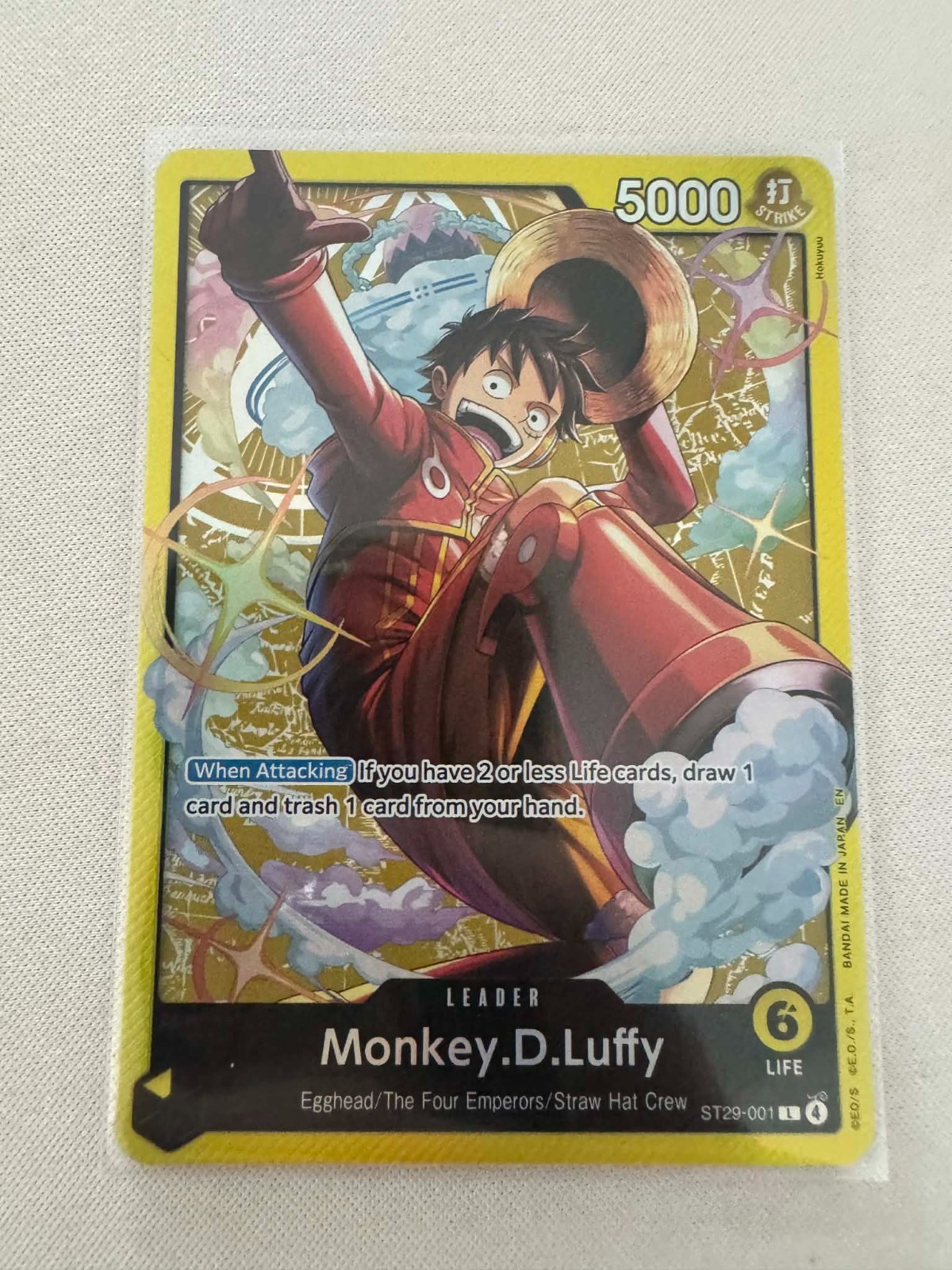 One Piece TCG Card Game Monkey D Luffy ST29-001 | eBay Australia