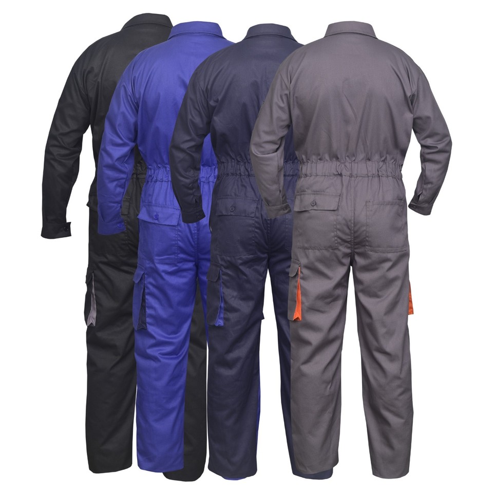 Work Wear Men's Overalls Boiler Suit Coveralls Mechanics Boilersuit ...