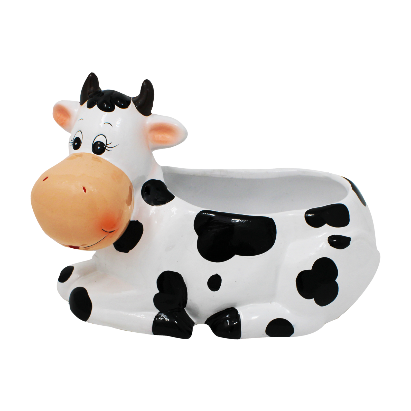 9-Inch Cow Planter Pot Holder for Small-Medium Plant, Cow Decor Planter ...