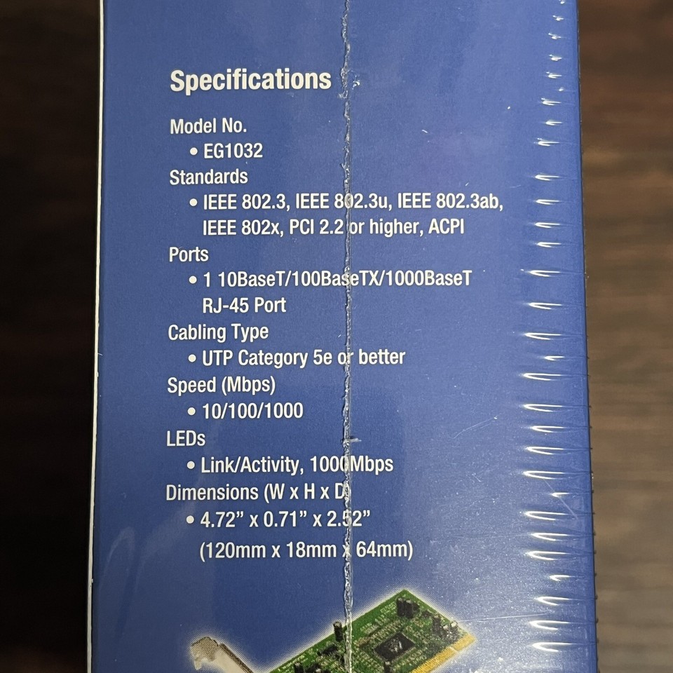 LINKSYS 10/100/1000 Gigabit PCI Network Card for Windows 98/ME/NT/2000 ...