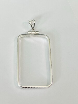 Sterling silver screw top Bezel frame For 1 oz ounce Credit Suisse Gold ...