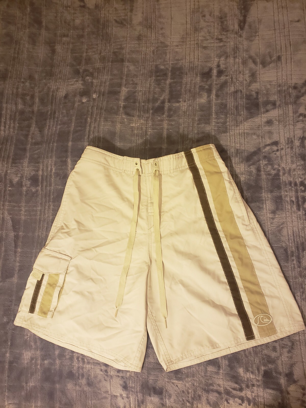 Quicksilver Edition Swim Shorts Beige Men's Boy's Sma… - Gem