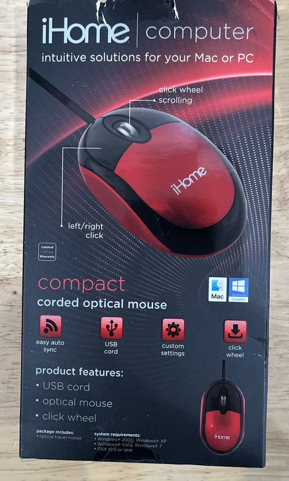 iHome Wired Full Size Multimedia Desktop Keyboard USB Connection with ...