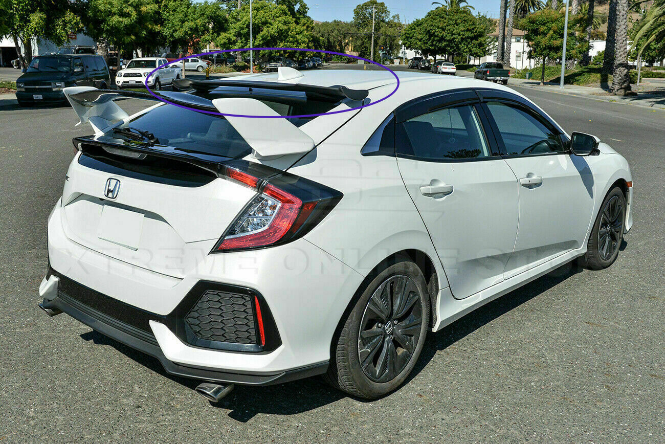 For 16-21 Honda Hatchback Civic Spoon Style JDM ABS Rear Roof Spoiler ...