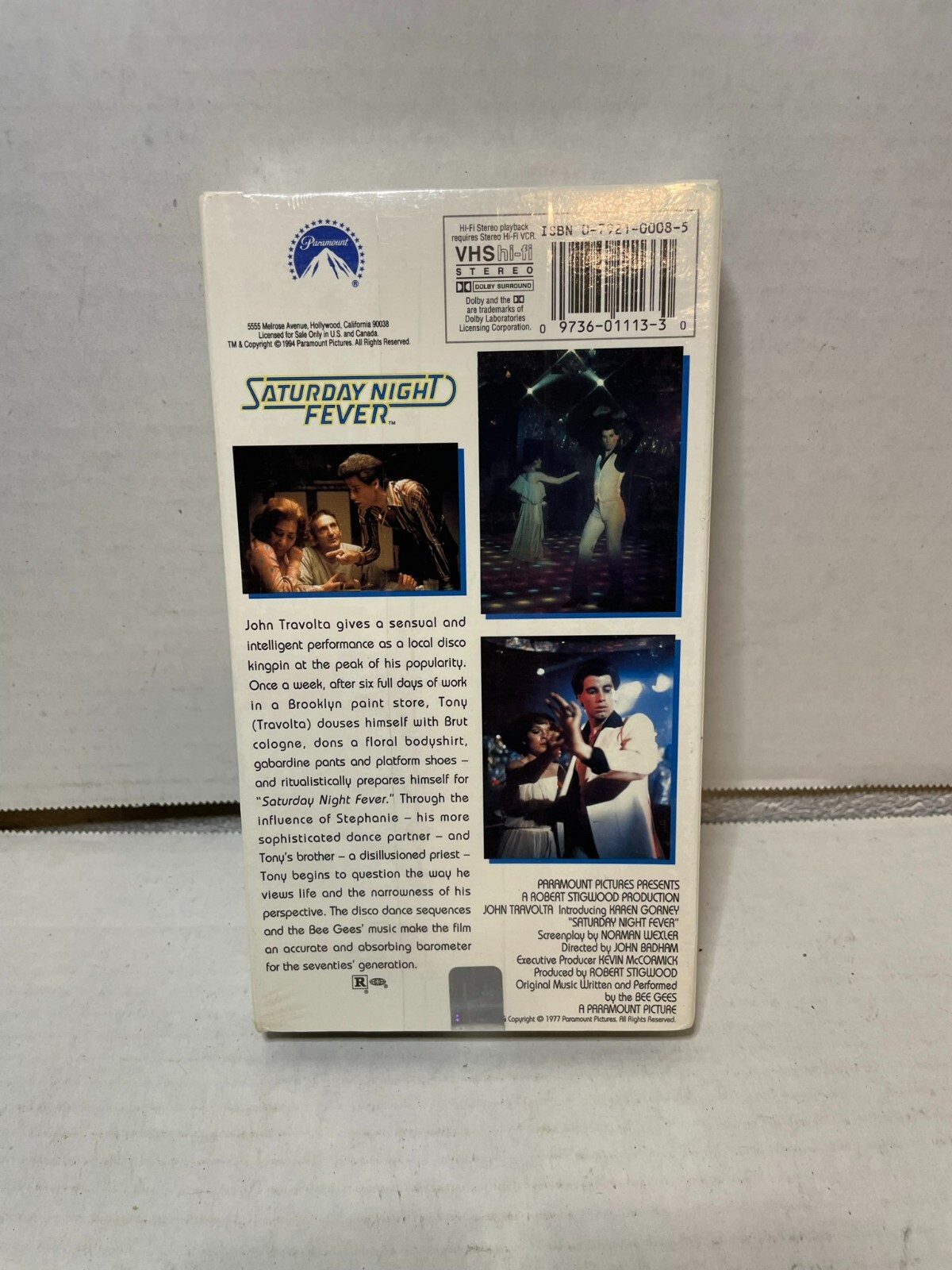 1977 Saturday Night Fever (VHS, 1994) John Travolta, Bee Gees New ...