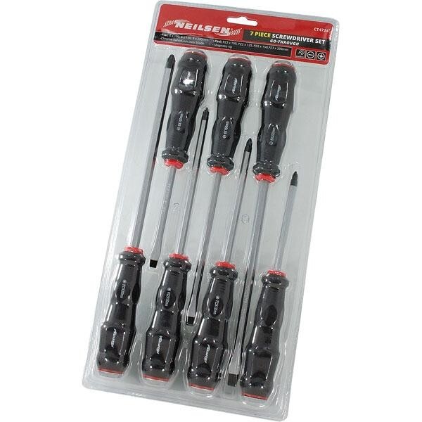 Neilsen 7pcs Pound Through Magnetic Screwdriver Set Pozi + Flat/Slotted CT4724 | eBay UK