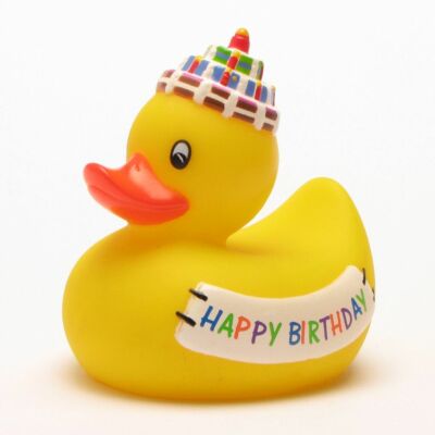 Rubber Duck Bath Duck "Happy Birthday" Rubber Ducky Rubber Duckie | eBay