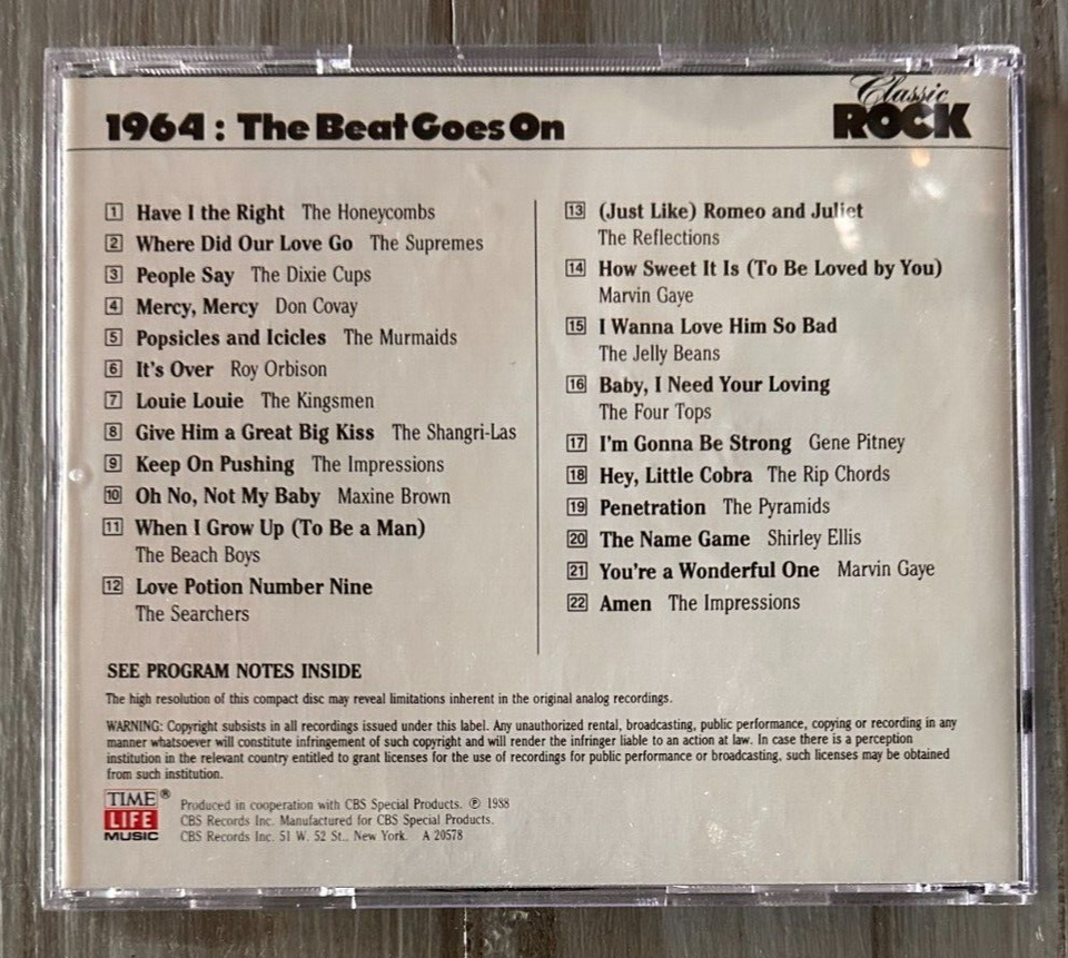 TIME LIFE CLASSIC ROCK 1964-1969, ROLLING STONE COLLECTION 67-92 CD'S ...