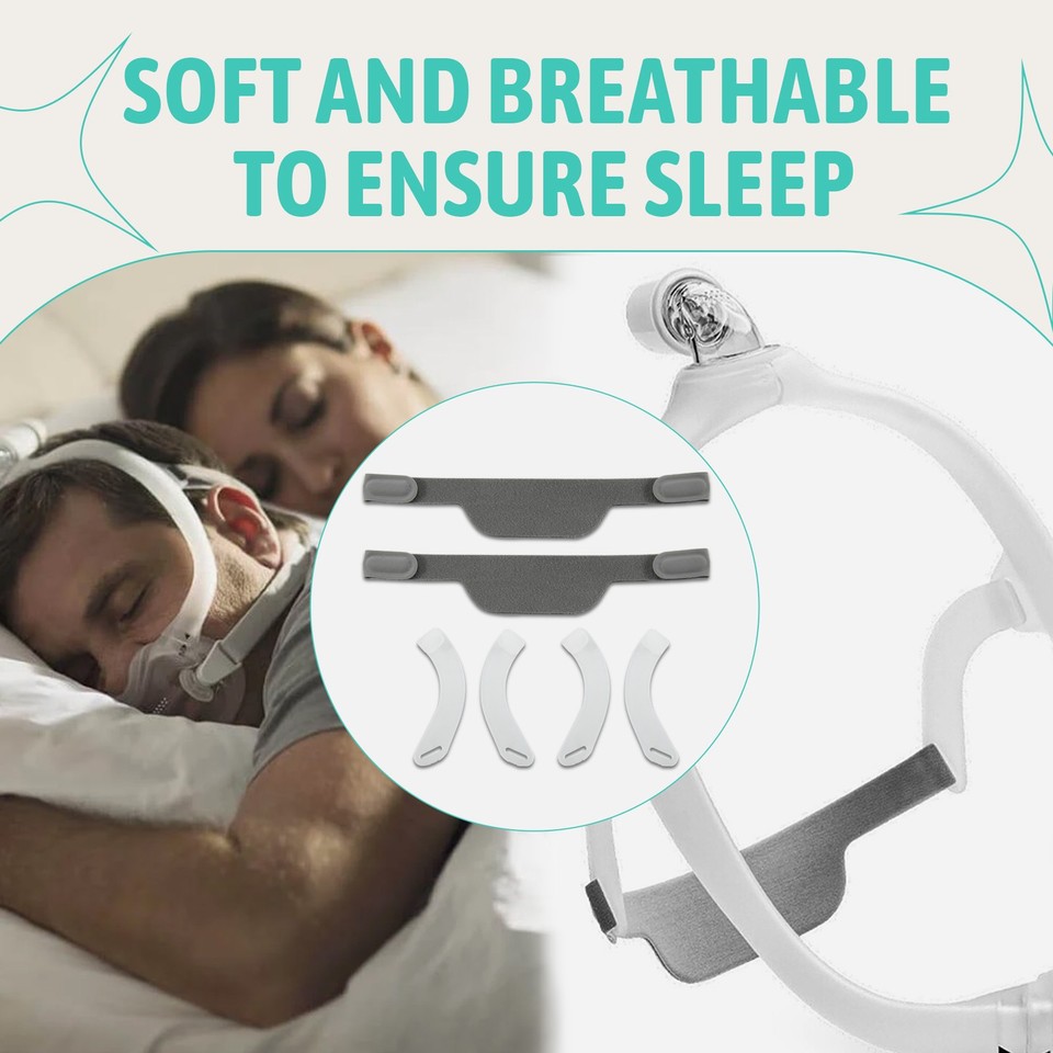 2X(2 Pack Headgear with Arms Replacement for ,Adjustable Soft Head5915 ...