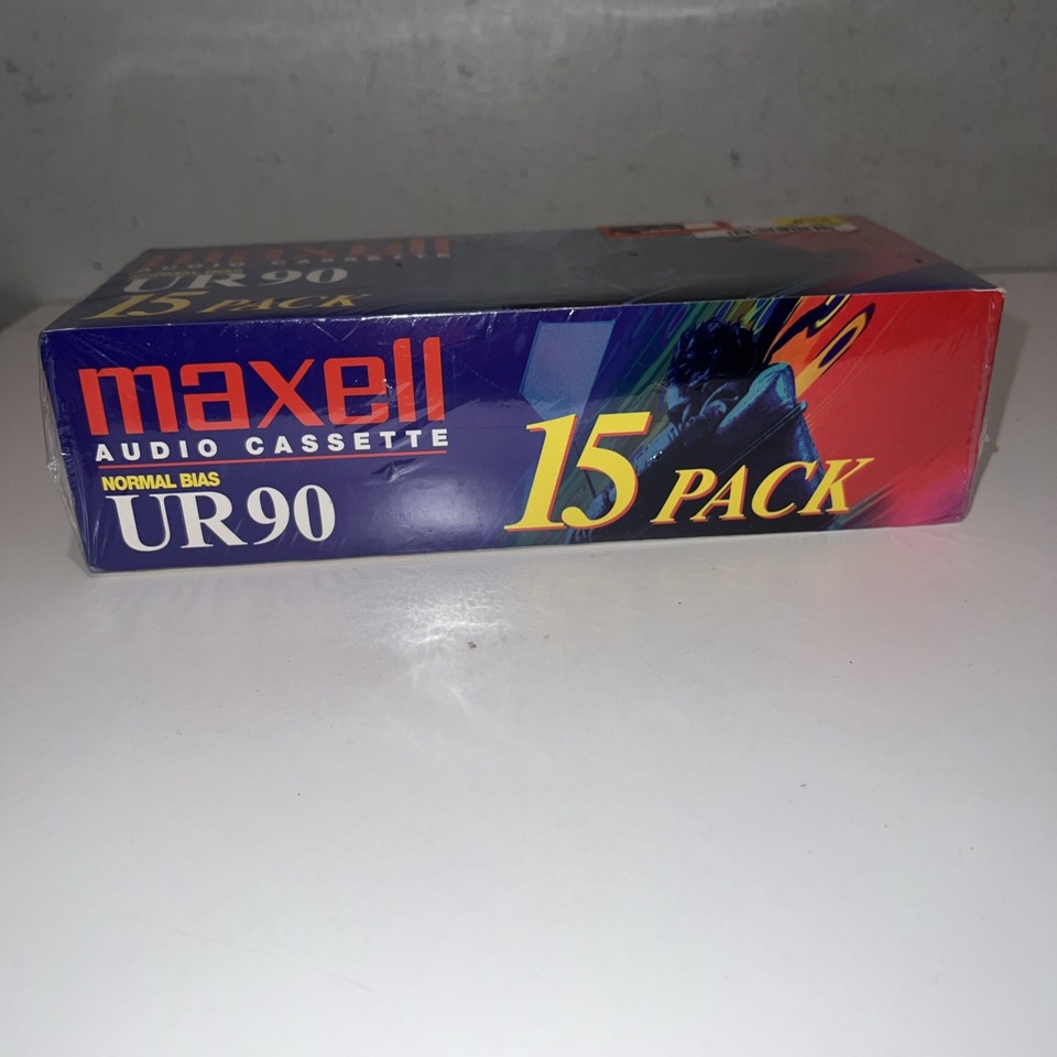 MAXELL AUDIO CASSETTE TAPES 15 PACK NORMAL BIAS UR90 MUSIC RECORDING ...