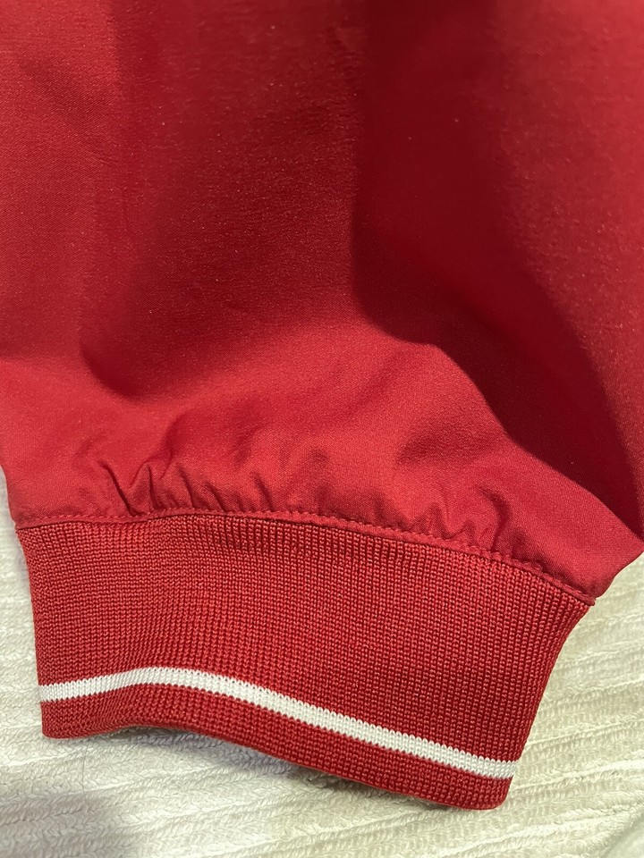 Wilson Mens Windbreaker Red Pullover V Neck Jacket Size XL | eBay