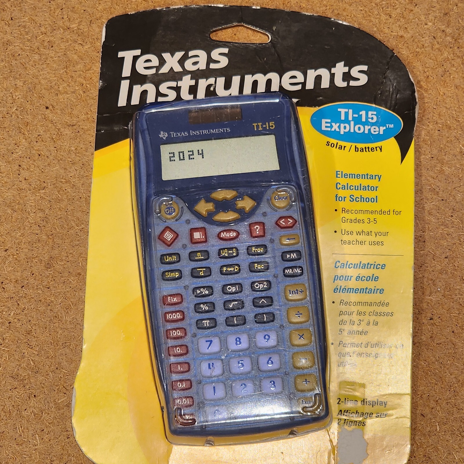 Texas Instruments TI-15 Scientific Calculator - Open Box & New ...