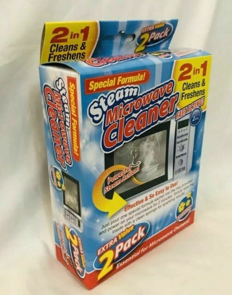 Steam Microwave Cleaner 2 in 1 Cleans and Freshens Fast Acting Pack of ...