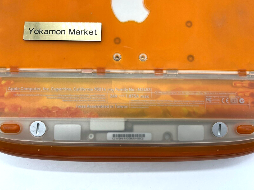 Vintage Apple Tangerine Clamshell iBook G3 300mhz Orange AC100V Used in ...